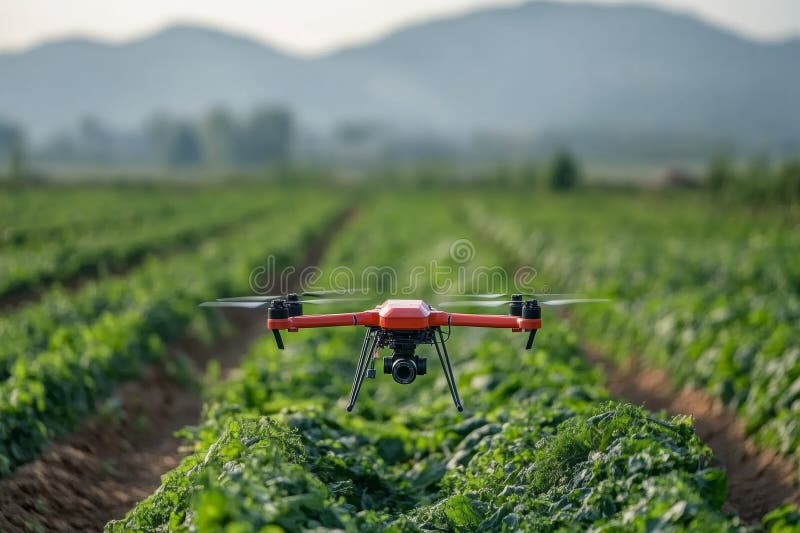 Drone for Agriculture, Drone Use for Various Fields. Stock Photo ...