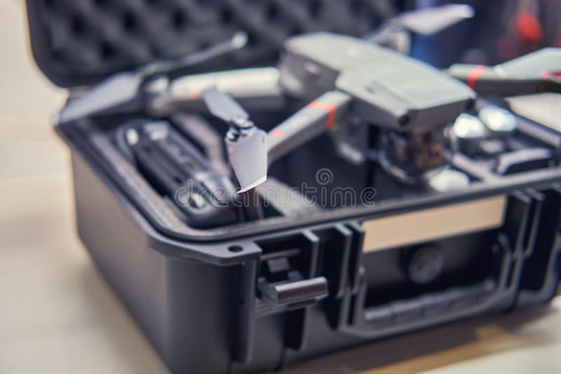 A Drone with a Camera in a Box on a Store Shelf. Sale of Drones in the ...