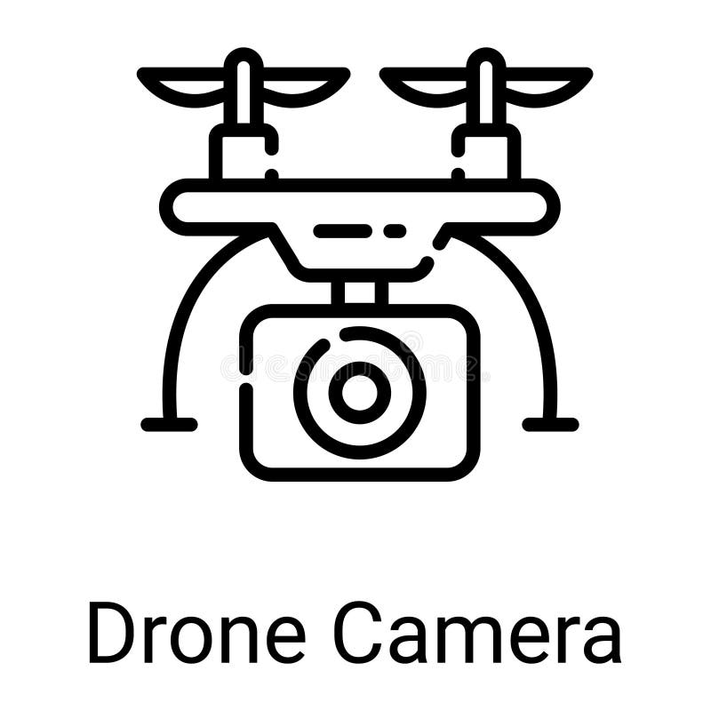 Drone camera line icon stock vector. Illustration of control - 259922492
