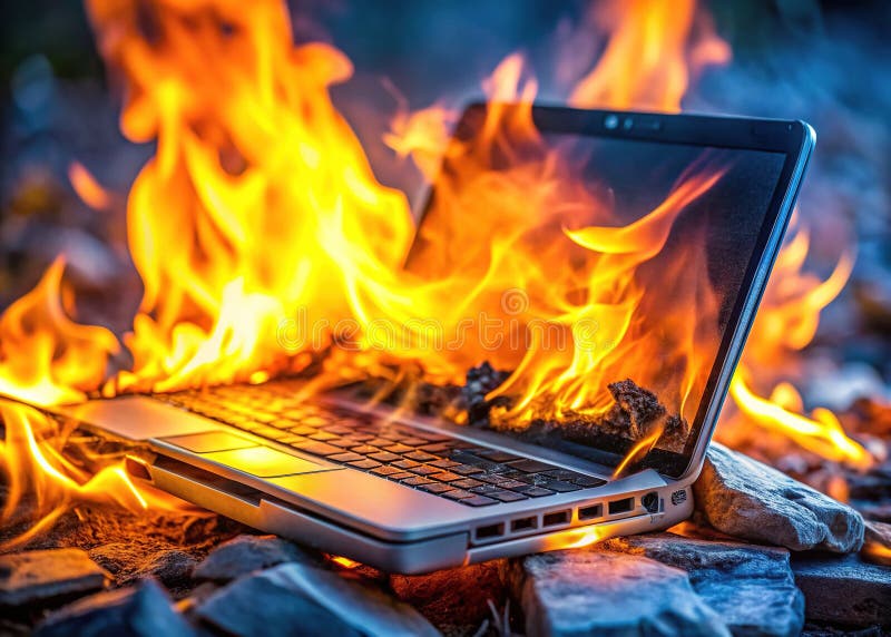 Drone Captures the Devastating Aftermath of a Burning Laptop a CloseUp ...