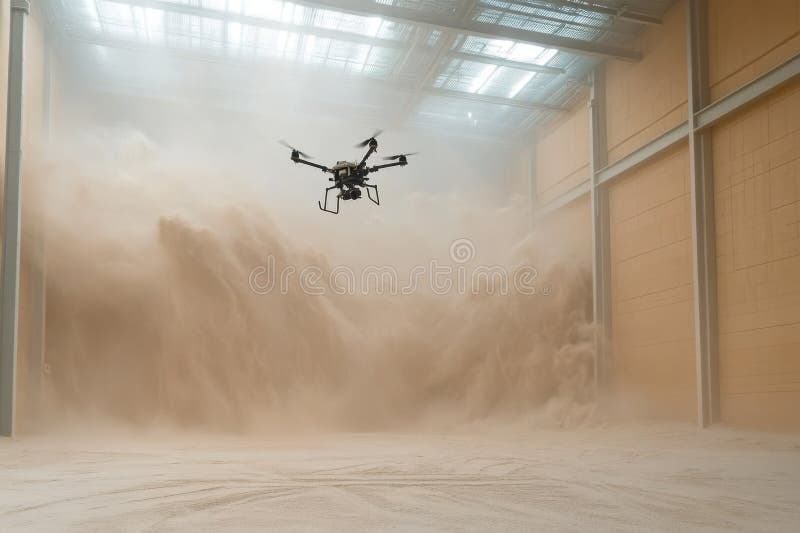 Drone Captures Dramatic Dust Storm in Large Industrial Warehouse ...