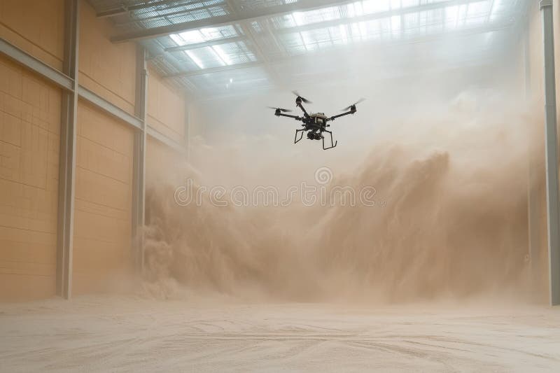 Drone Captures Dramatic Dust Storm in Large Industrial Warehouse ...