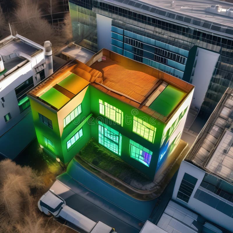 A Drone Capturing Thermal Imaging of a Building for Energy Efficiency Analysis3 Stock ...