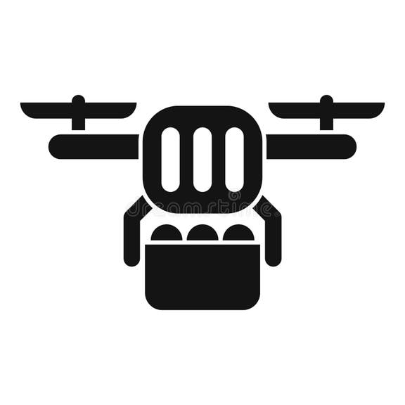 Drone Carrying a Box with Balls Icon Stock Vector - Illustration of ...