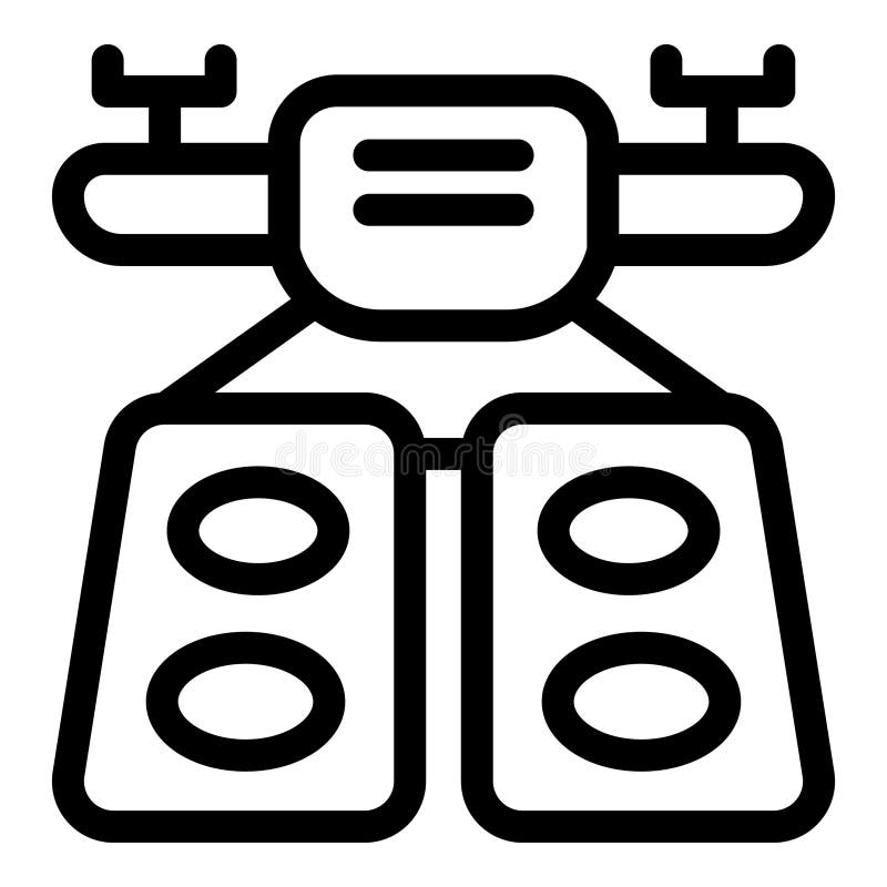 Drone Carrying Cargo Icon, Delivery Drone with Hanging Boxes, Future ...