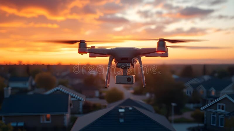 A Drone Carrying a Small Package Stock Illustration - Illustration of ...