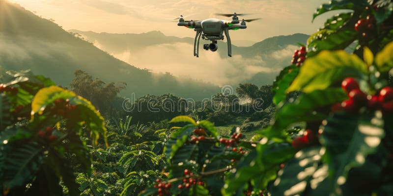 Drone Checking and Observing Coffee Trees, Smart Technologies in ...