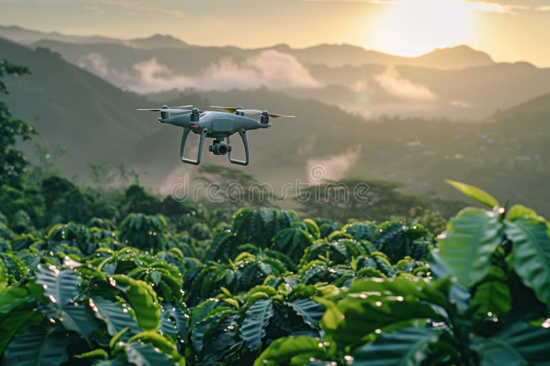 Drone Checking and Observing Coffee Trees, Smart Technologies in ...