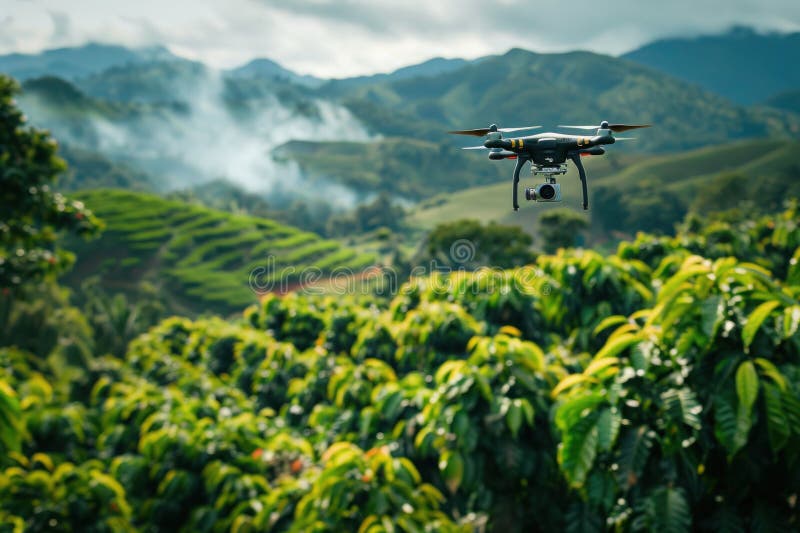 Drone Checking and Observing Coffee Trees, Smart Technologies in ...