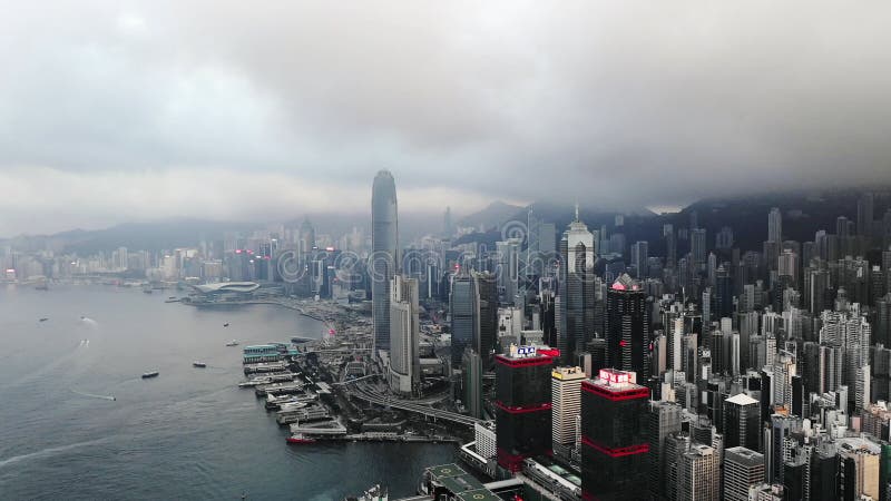 Drone, City and Buildings, Skyscraper and Sea Outdoor in Urban ... Drone, City and Buildings, Skyscraper and Sea Outdoor in Urban ...