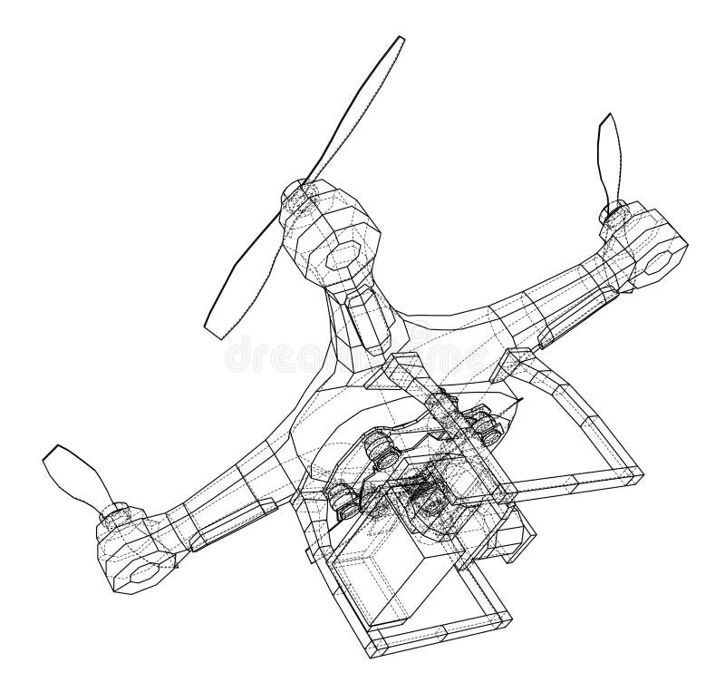 Drone Blueprint Stock Illustrations – 382 Drone Blueprint Stock ...