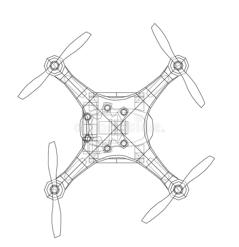 Drone Concept. Vector Rendering of 3d Stock Vector - Illustration of ...
