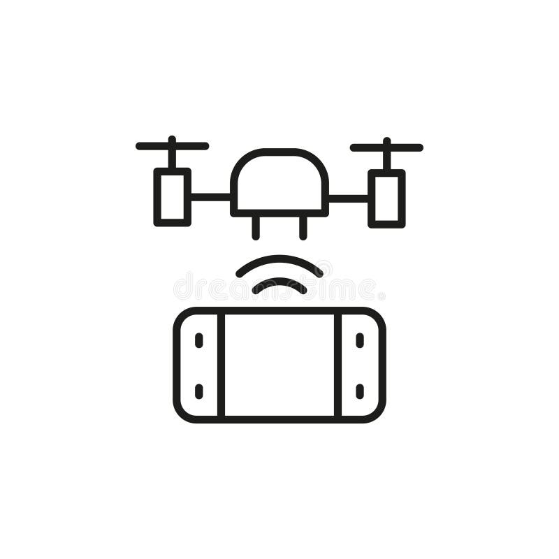Drone Control Icon stock vector. Illustration of launch - 324379864