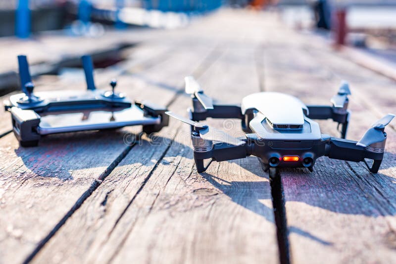Drone and Control Panel on an Old Board Stock Image - Image of flight ...