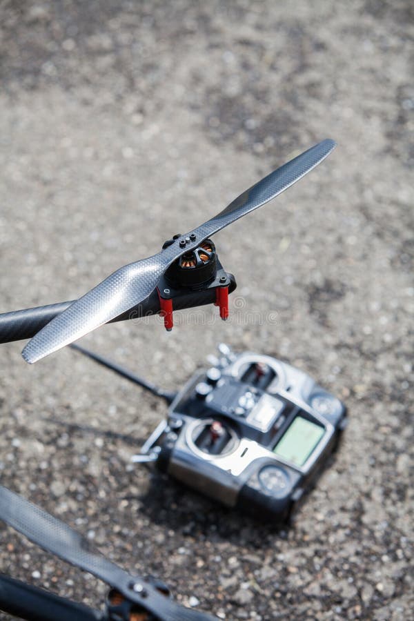 Drone with controller stock photo. Image of multirotor - 74658522