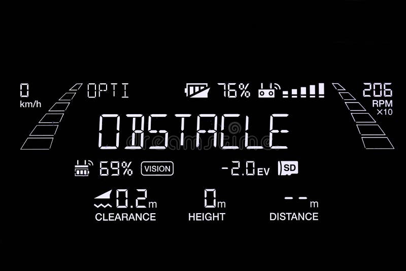 Drone Controller Display Data Screen, Obstacle Aviodance Stock Photo ...