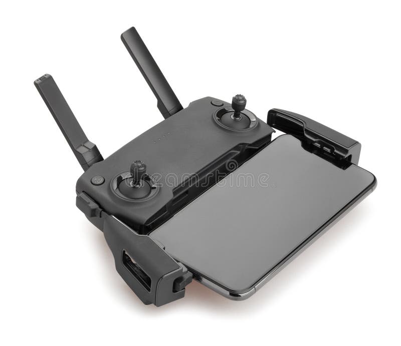 Drone Controller with Smartphone Stock Image - Image of remote ...