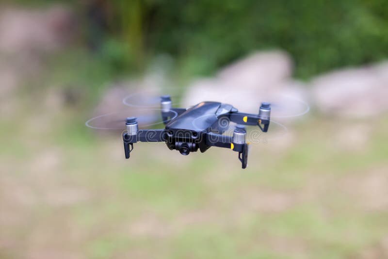 Drone Copter Flying with Digital Camera.Drone with High Resolution ...