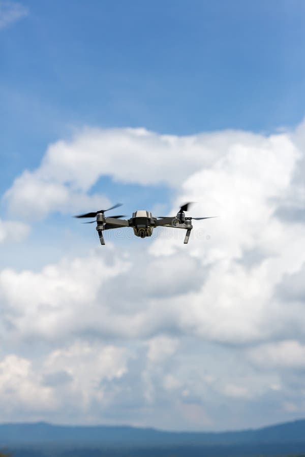 Drone Copter Flying with Digital Camera.Drone with High Resolution ...