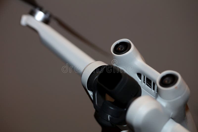 The Drone Copter Flying with Digital Camera Isolated on Empty Colorful ...