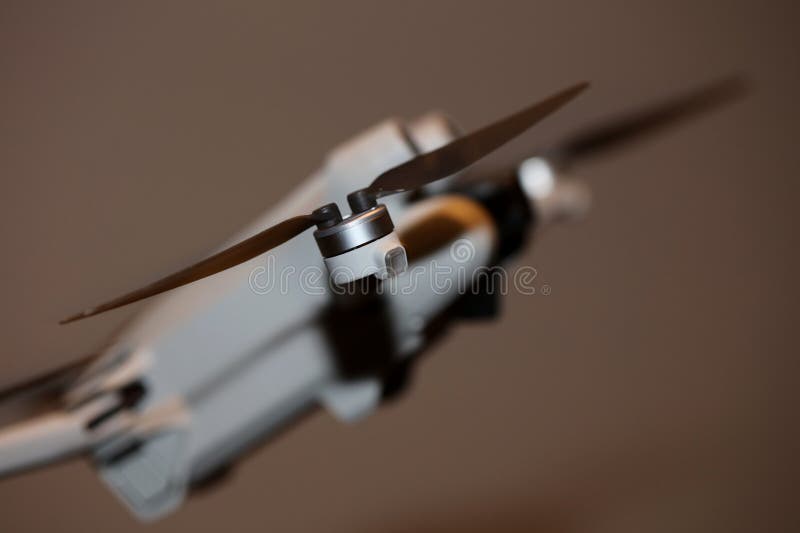 The Drone Copter Flying with Digital Camera Isolated on Empty Colorful ...