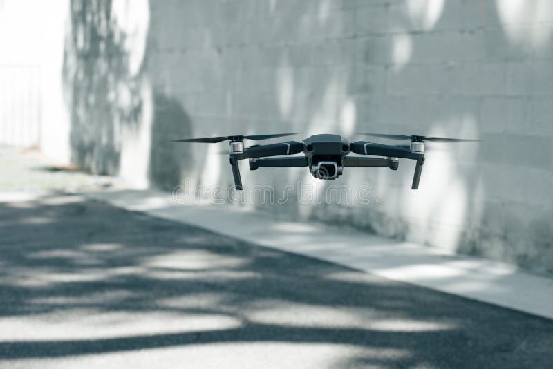 Drone Copter Flying with Digital Camera in Outdoor Stock Image - Image ...
