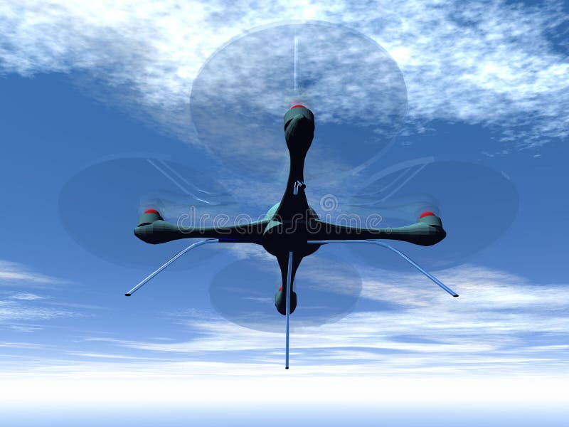 Drone stock illustration. Illustration of microprocessor - 61414930