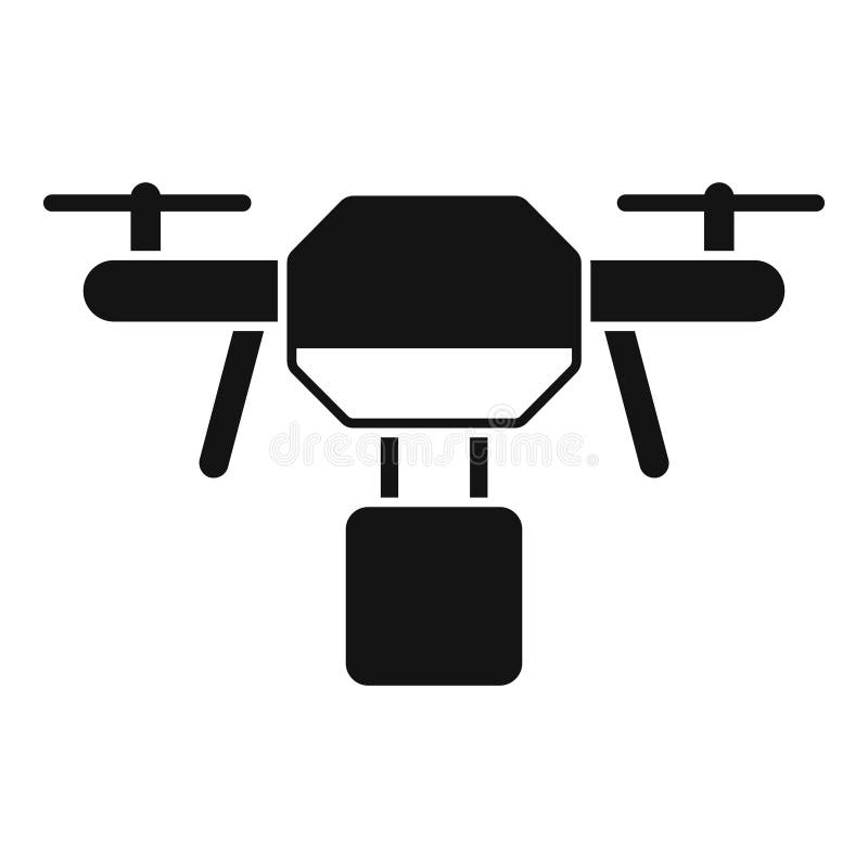 Drone Delivery Service Carrying Parcel with Quadcopter Stock Vector ...