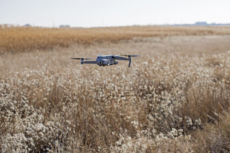 Modern Unmanned Tractor Plows Land, Technologies in Agriculture Stock ...