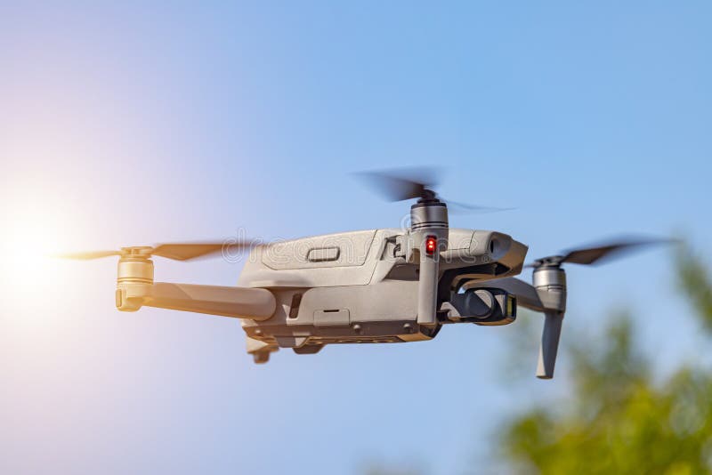 Drone with digital camera stock image. Image of camera - 194603651