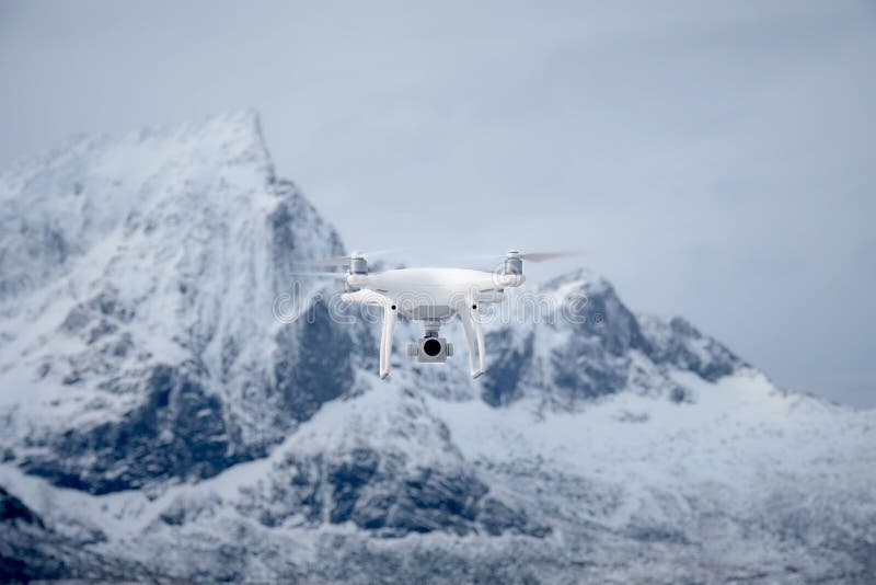 Drone with digital camera stock image. Image of video - 221301353