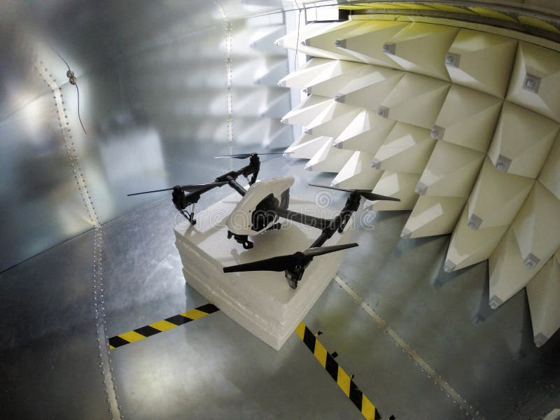 Drone Electromagnetic Compatibility EMC Test in GTEM Cell Stock Image ...