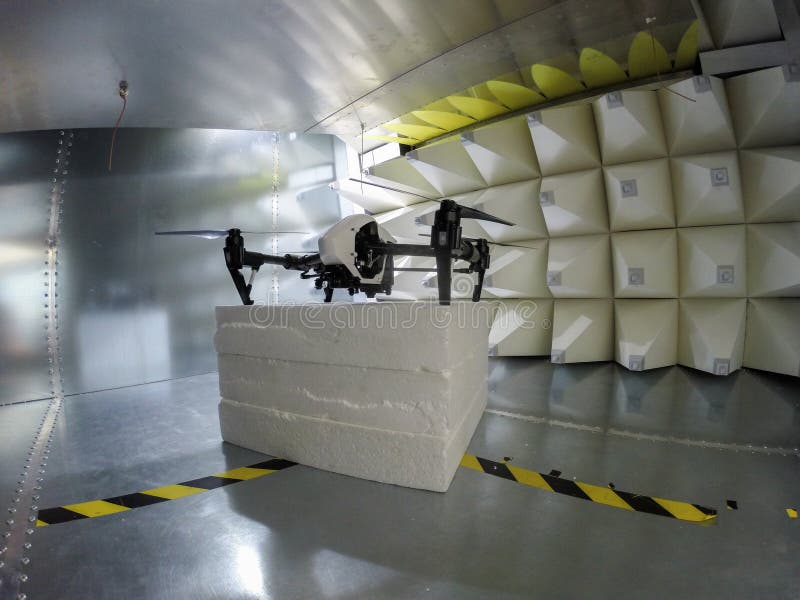 Drone Electromagnetic Compatibility EMC Test in GTEM Cell Stock Image ...
