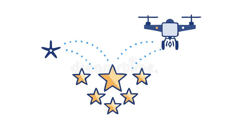 Drone Falling Stars, High-Performance Aerial Tech, Vector Design ...