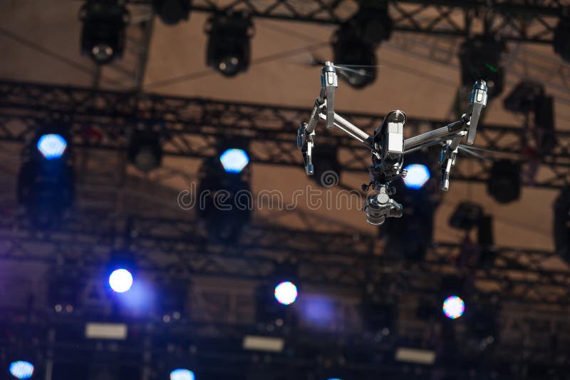 Drone Camera Flies Over Stage Stock Photos - Free & Royalty-Free Stock ...