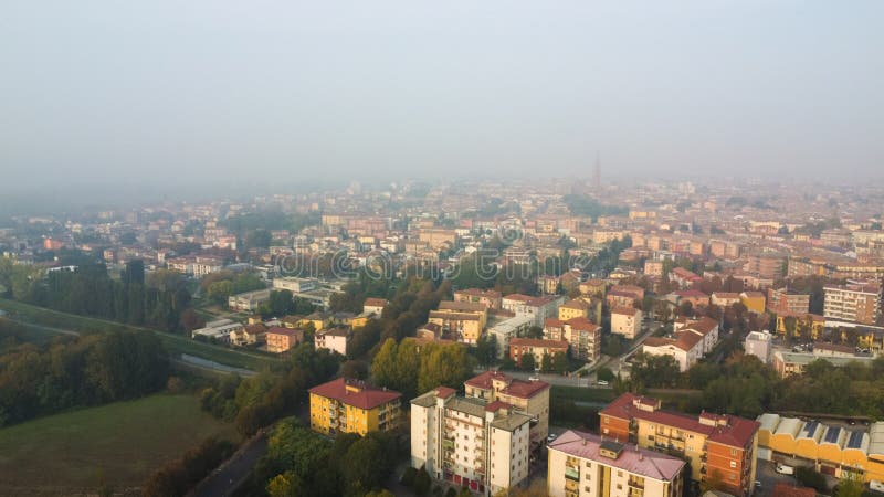 Drone Flight in Cremona, Lombardy Stock Image - Image of city, romantic ...