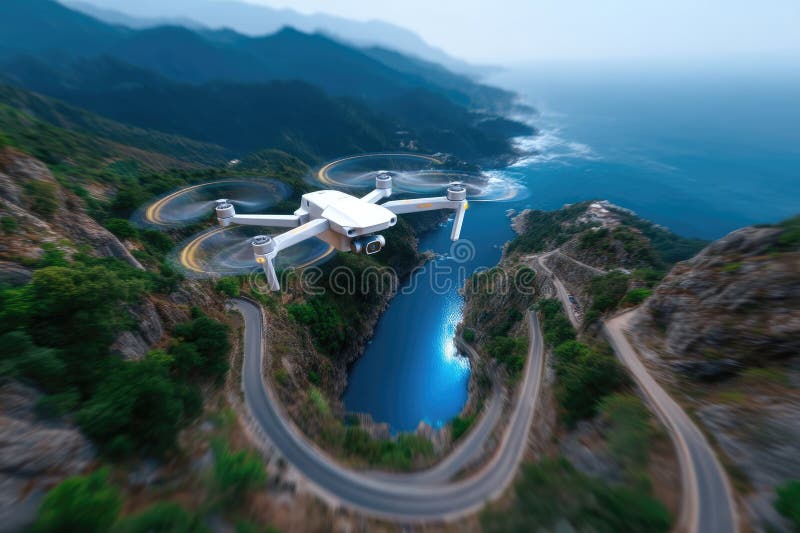 Drone Flight Motion: Aerial Device, Remote Control, Sky Travel, Unmanned Vehicle, Digital ...