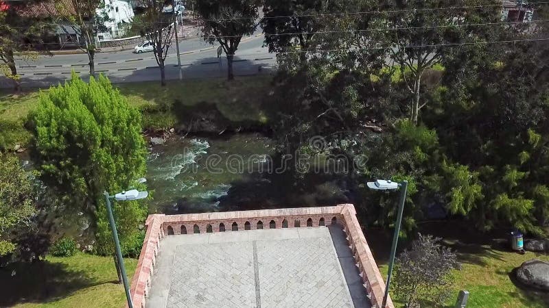 Drone Flight Over Broken Bridge Cuenca Ecuador Stock Video - Video of ...