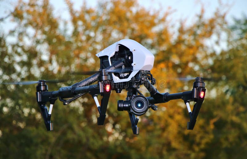 DRONE in Flight - Professional High Tech Camera UAV / UAS Stock Photo ...
