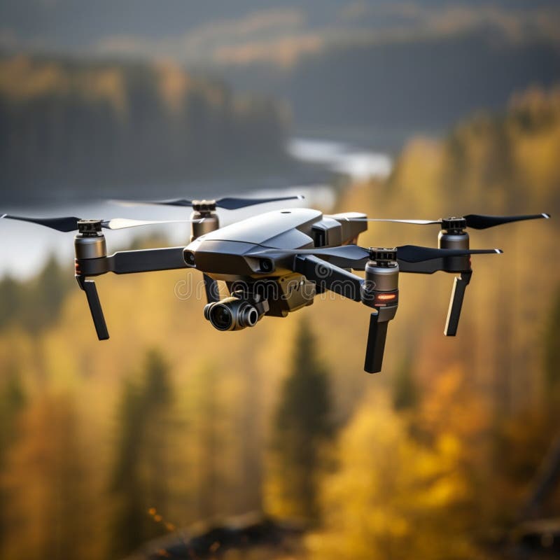 Drone Flight Quadcopter Gracefully Glides through the Boundless Open ...