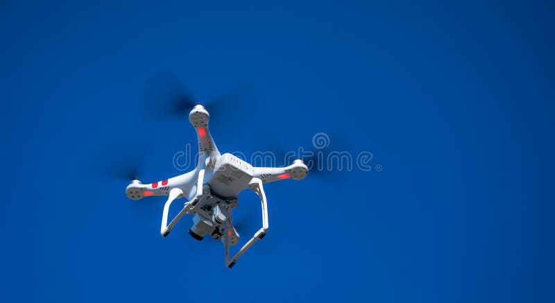 A Drone Fly in a Over Head Position Close View Stock Image - Image of ...