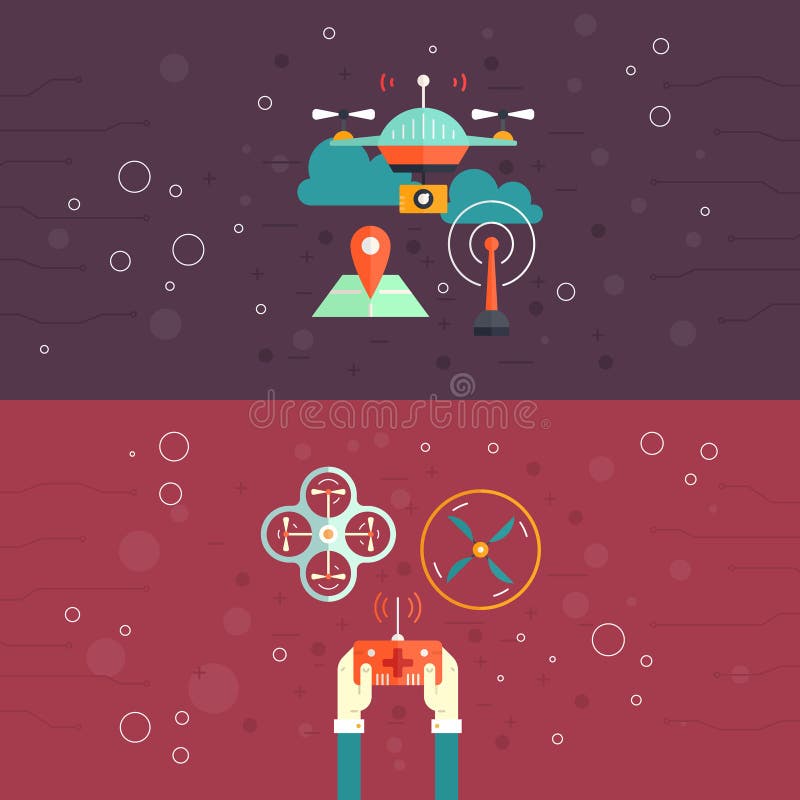 Drone Flyer. Drone Racing Flyer. Pro Cam Drone Service Stock Vector ...