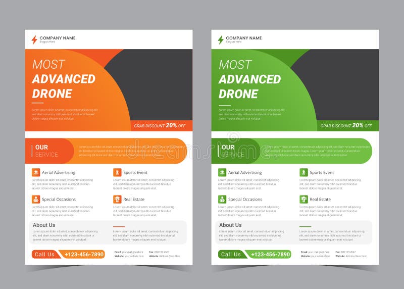 Best Drone Service Poster Drone Social Media Post and Flyer Stock ...