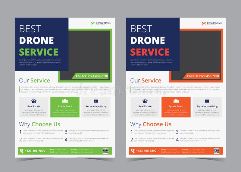 Best Drone Service Poster Drone Social Media Post and Flyer Stock ...