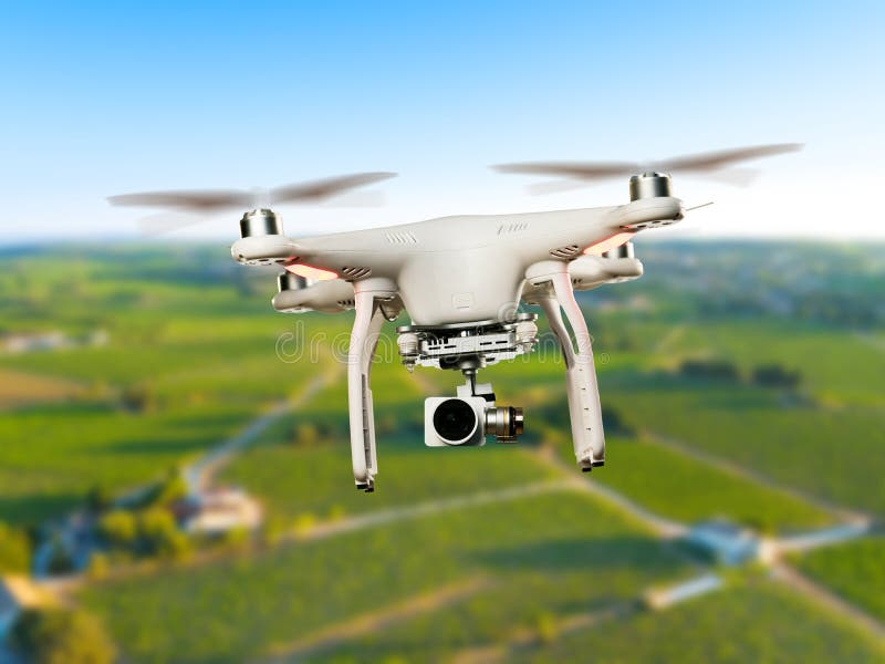 Drone Flying Above Beautiful Landscape Stock Image - Image of ...