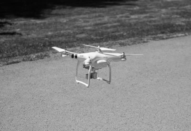 Drone flying stock image. Image of sunlight, camera, equipment - 93374267