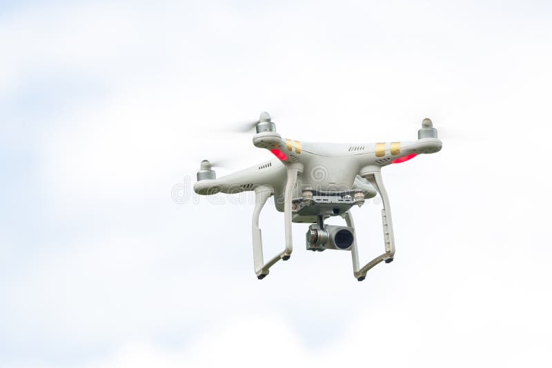 Drone flying with camera stock photo. Image of blur, camera - 77635160