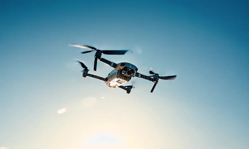 Drone Flying in Sky Over Beautiful Nature during Observation from Top ...