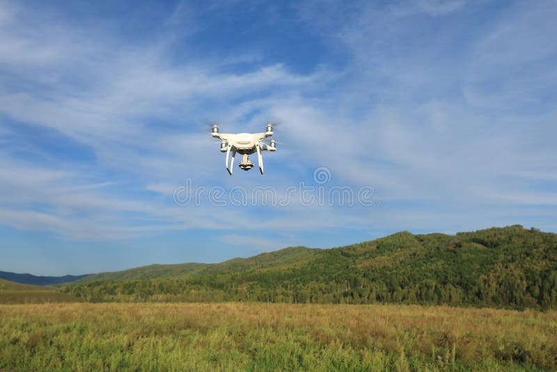 Drone flying in nature stock photo. Image of aircraft - 105456628