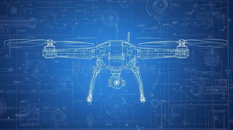 Model Flying Device on Blueprint, Designing the Future of Aviation, a ...